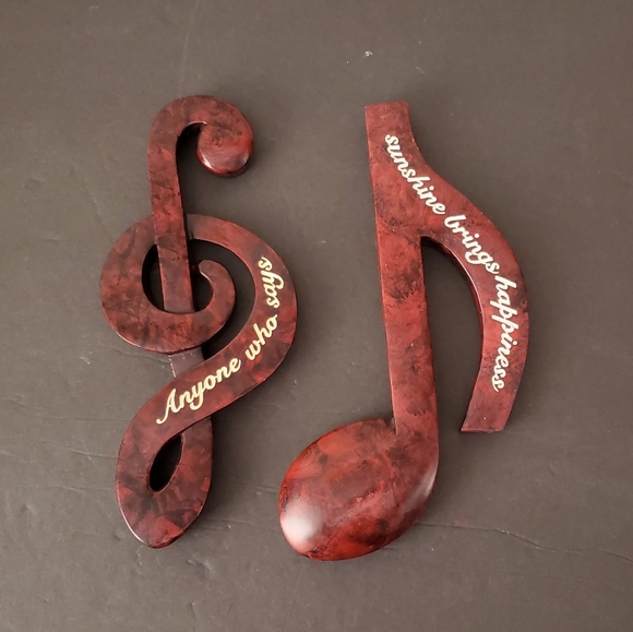 elements | Accents | Musical Wall Plaques 2 Musical Notes With ...